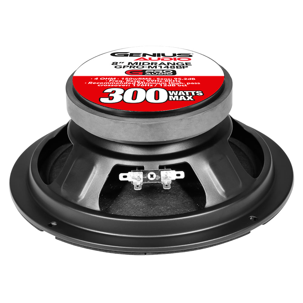 PAIR 8" PRO AUDIO MIDRANGE SPEAKER WITH ALUMINUM BULLET 300WMAX ...